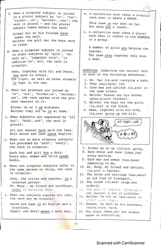Verb agreement exercises | PDF