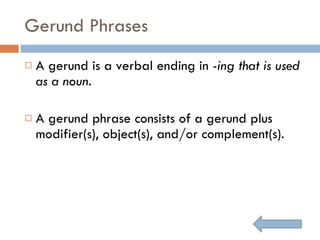 Verbal Phrases | PPT