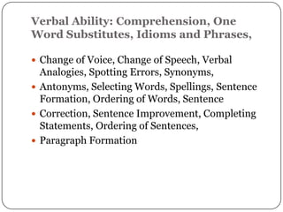 Verbal ability | PPTX