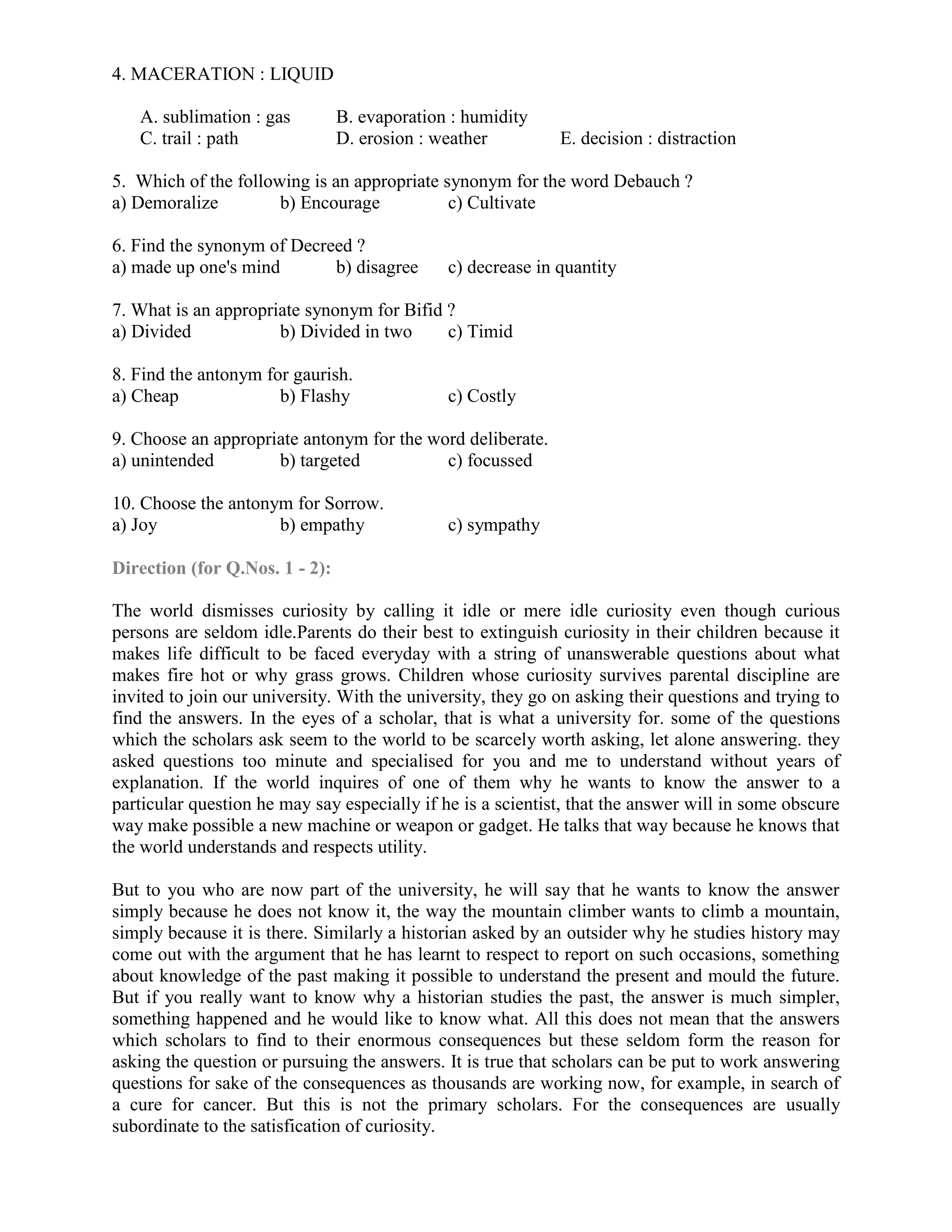 Verbal ability 5 (5) | DOCX