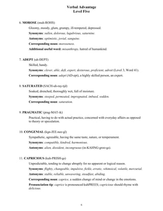 Verbal advantage level 1 | PDF