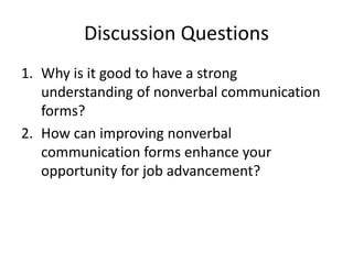 Verbal and non verbal communication-Types of nonverbals | PPT