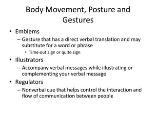 Verbal and non verbal communication-Types of nonverbals | PPTX