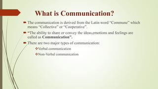 Verbal and non verbal communication | PPTX