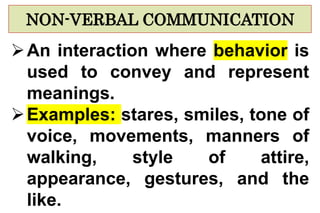 VERBAL AND NON-VERBAL COMMUNICATION1.pptx | Family and Relationships