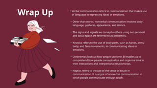 VERBAL AND NON VERBAL COMMUNICATION; ITS TYPES AND FORMS | PPTX