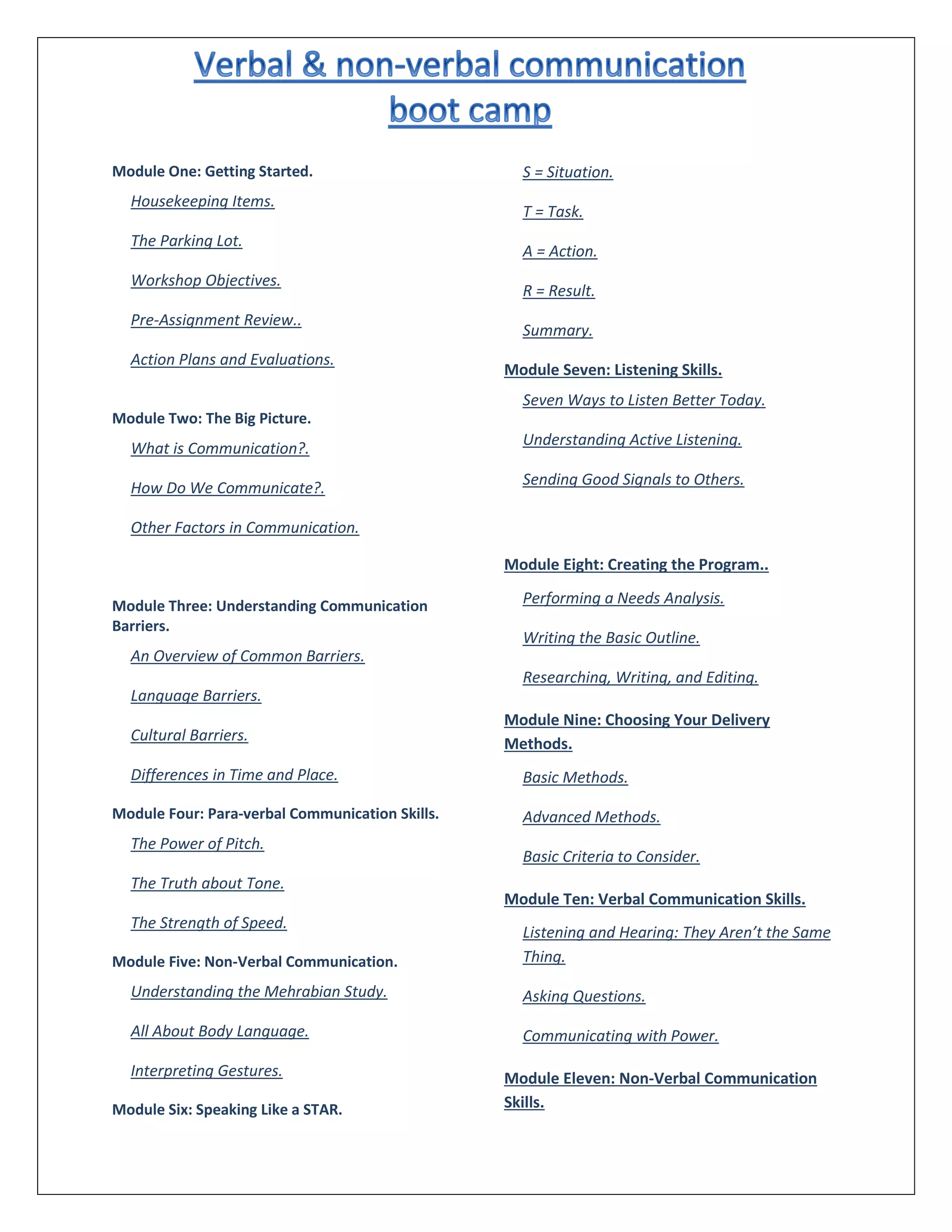 Verbal and non verbal comms | PDF