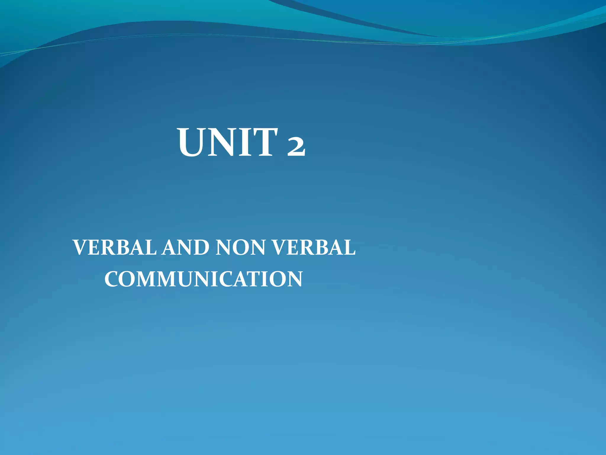 Verbal and non verbal communication | PPT