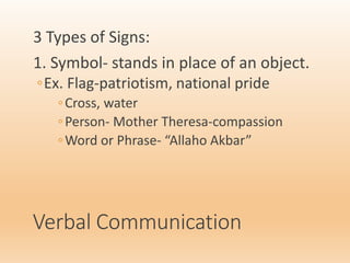 Verbal and nonverbal communication | PPTX