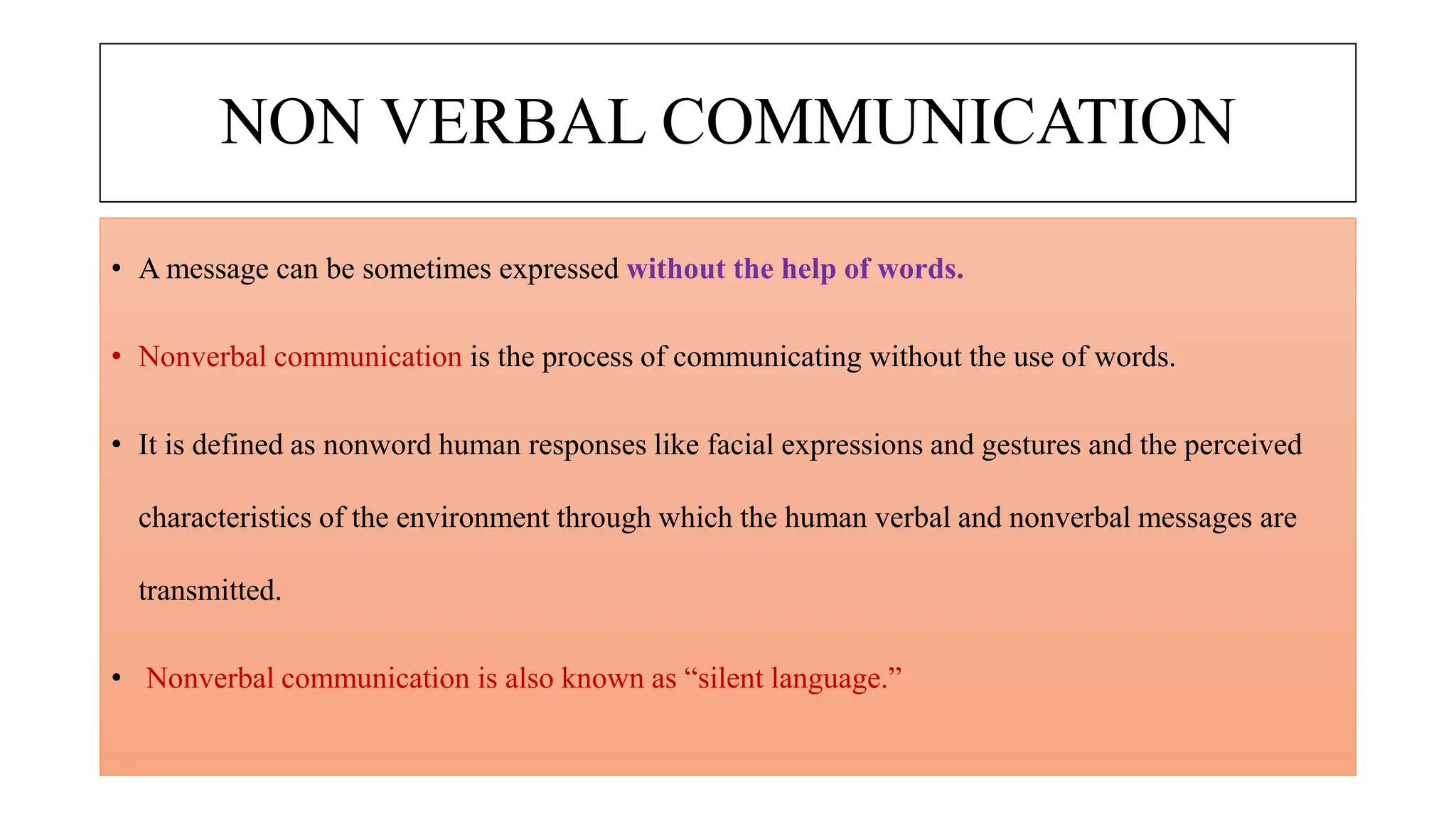 VERBAL AND NON VERBAL COMMUNICATION- VERBAL COMMUNICATION DEFINITION ...