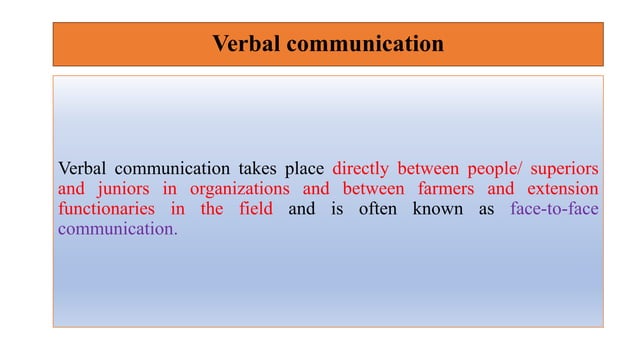 VERBAL AND NON VERBAL COMMUNICATION- VERBAL COMMUNICATION DEFINITION ...