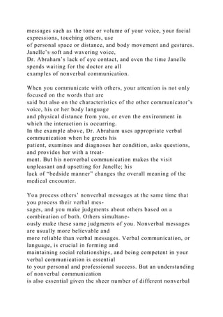 Verbal and Nonverbal Communication Making Every Word and .docx