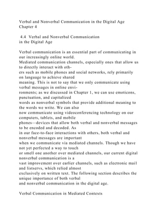 Verbal and Nonverbal Communication Making Every Word and .docx