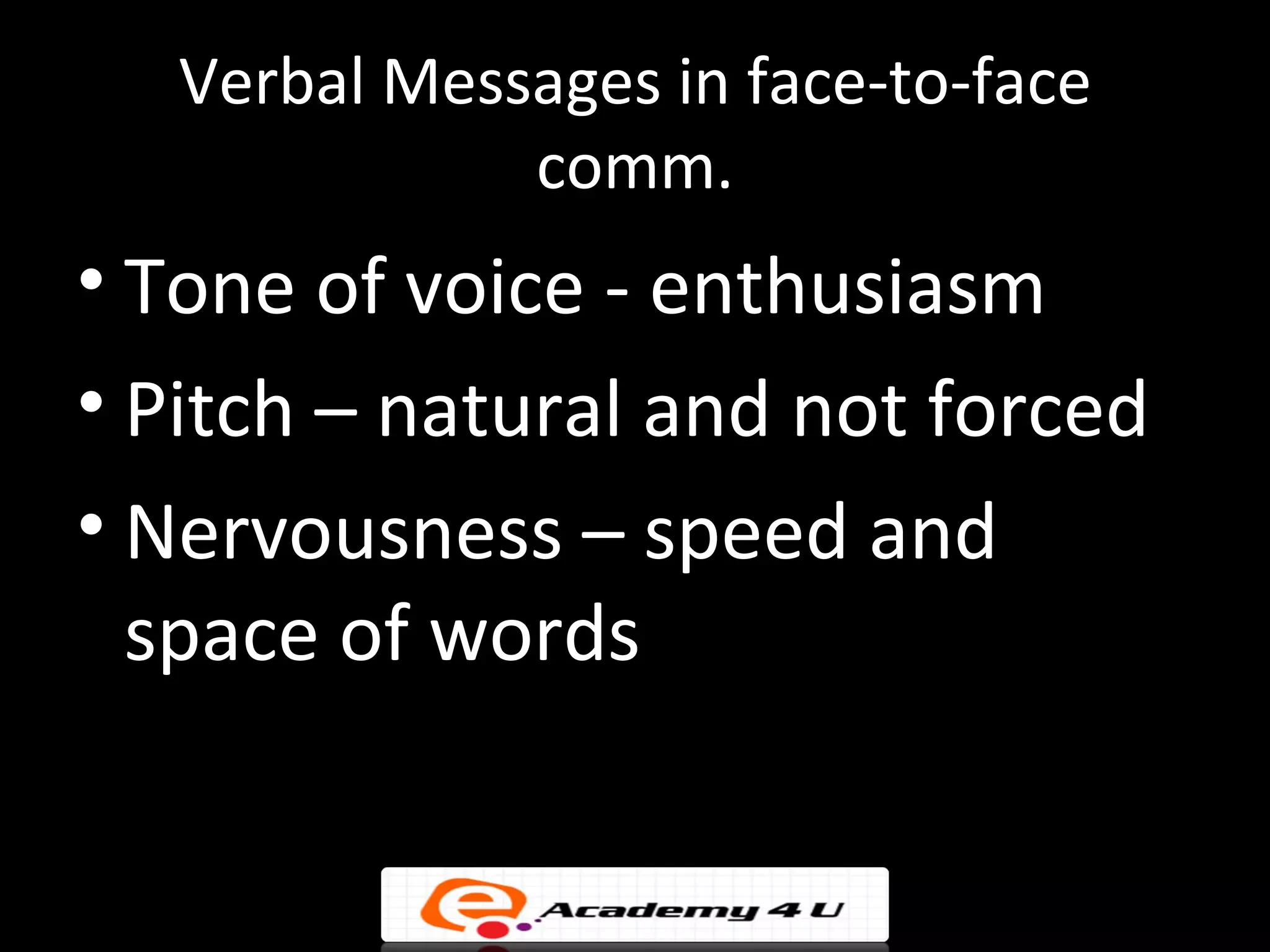 Verbal and nonverbal messages | PPT
