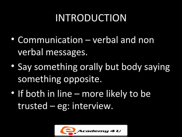 Verbal and nonverbal messages | PPT