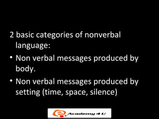 Verbal and nonverbal messages | PPT