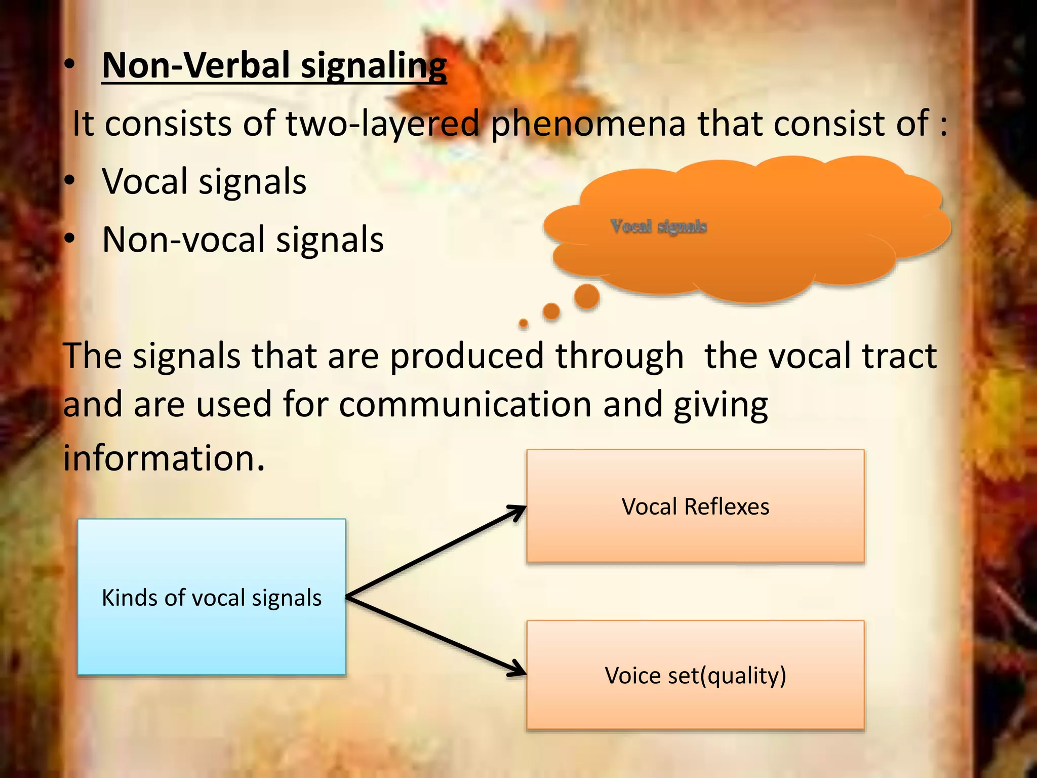Verbal and non verbal signaling | PPTX