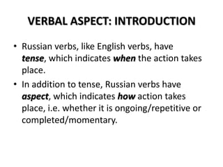 Verbal aspect | PPTX