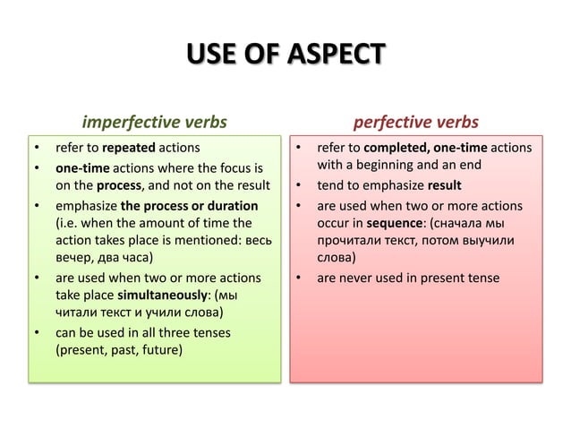 Verbal aspect | PPT