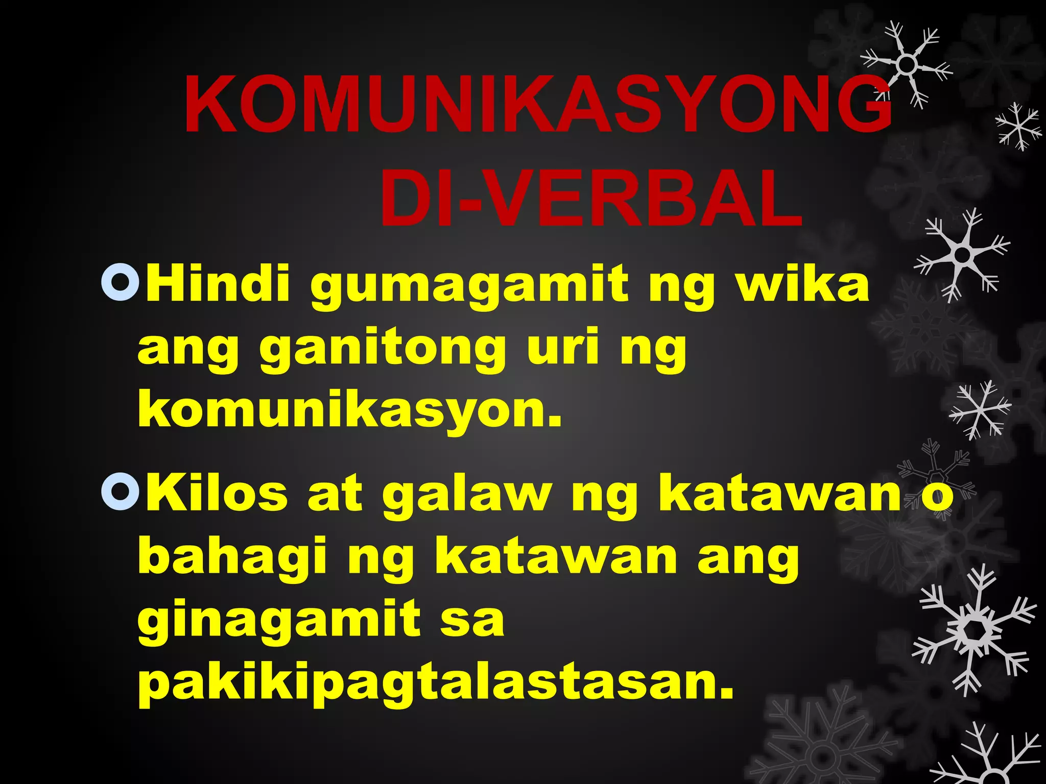 Verbal at di verbal na komunikasyon | PPTX