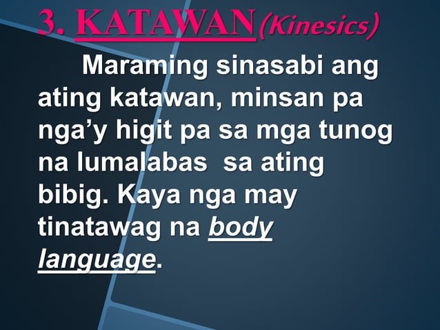Verbal at di verbal na komunikasyon | PPTX