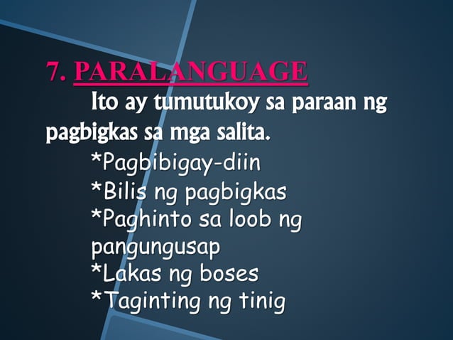 Verbal at di verbal na komunikasyon | PPTX