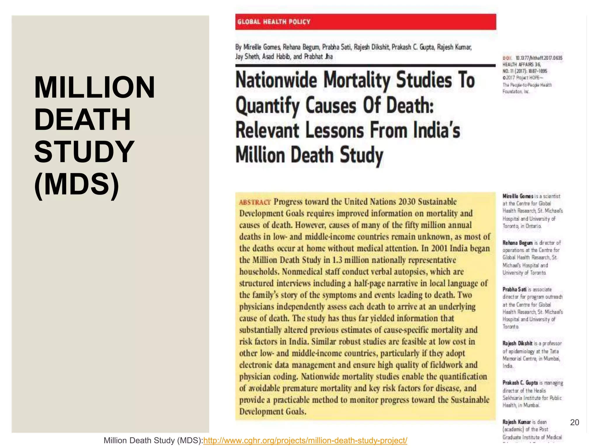 Verbal autopsy | PPTX