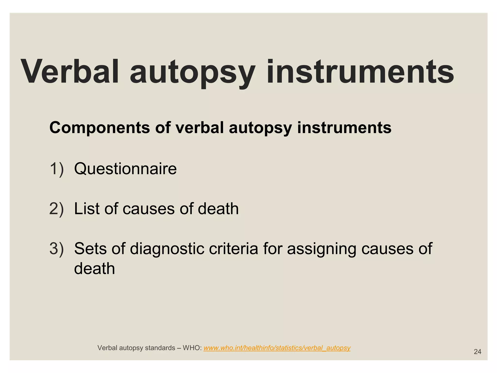 Verbal autopsy | PPTX