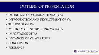 Verbal autopsy (va) | PPTX