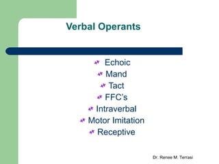 Verbal behavior introduction | PPT