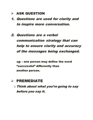 Verbal communication.. | DOCX
