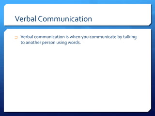 Verbal communication | PPT