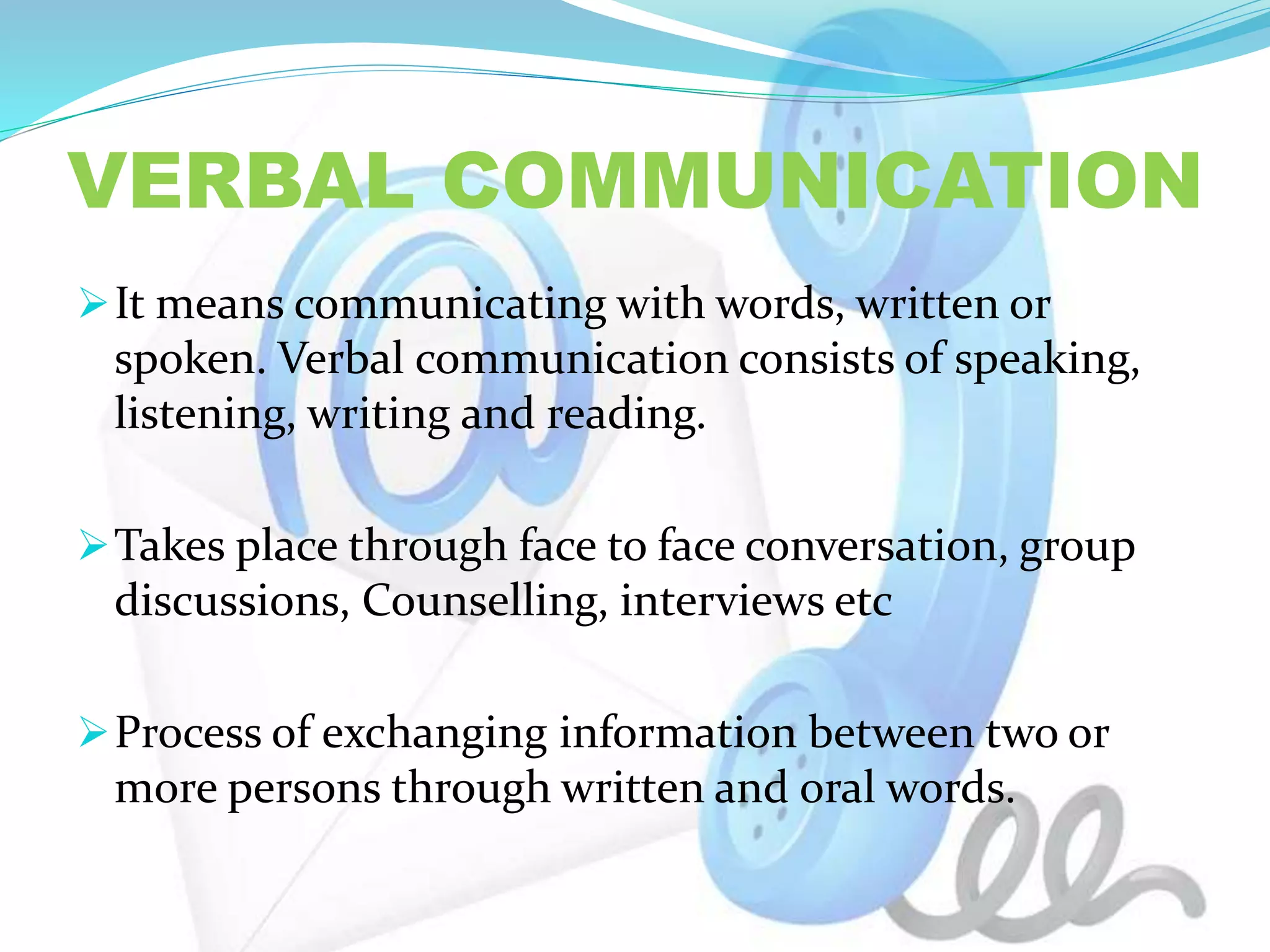 VERBAL COMMUNICATION | PPTX
