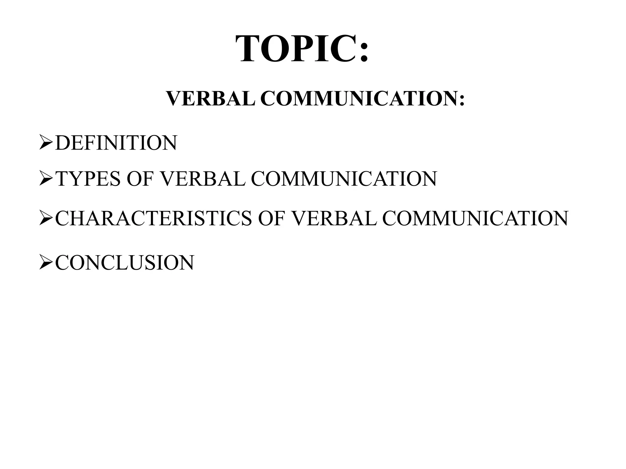 Verbal communication | PPT
