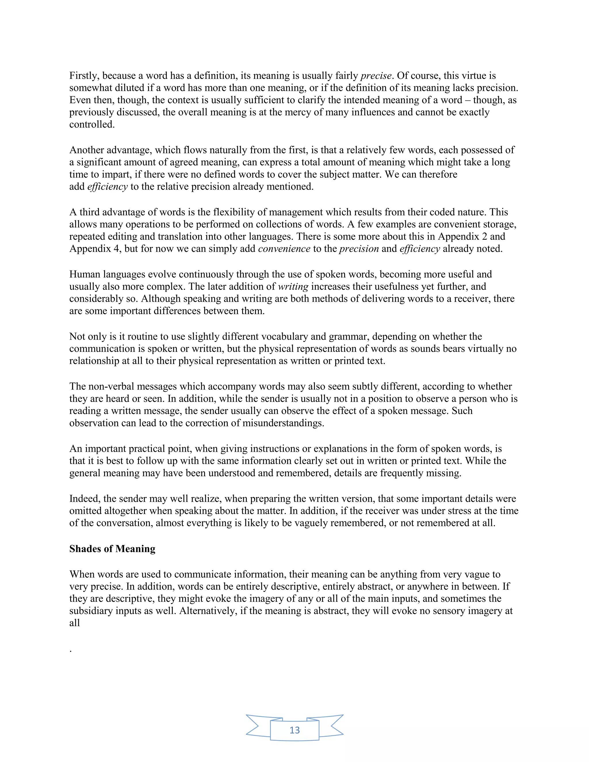 Verbal communication report | PDF