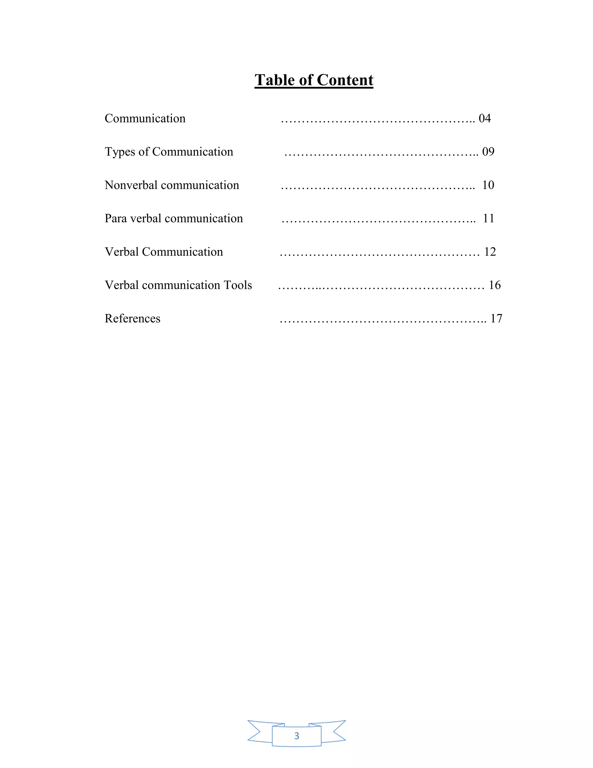 Verbal communication report | PDF