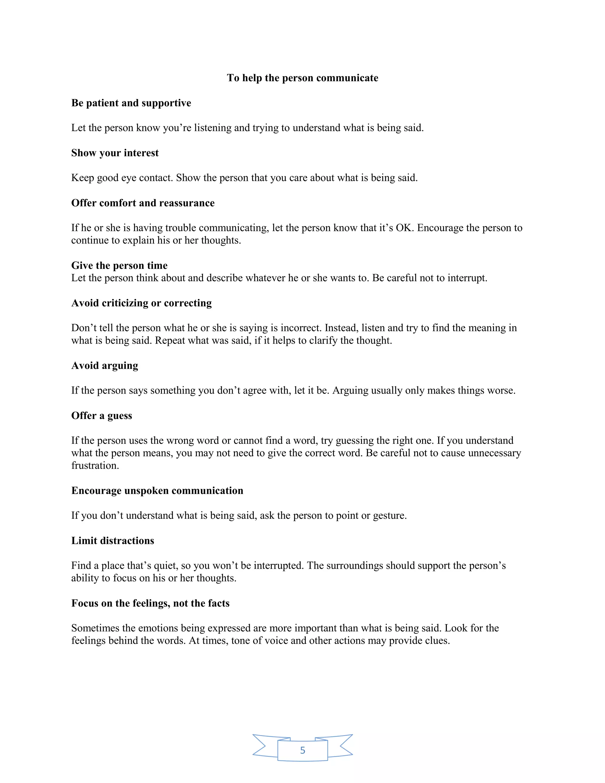 Verbal communication report | PDF