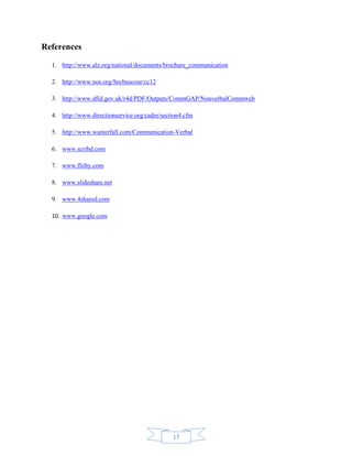 Verbal communication report | PDF