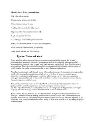 Verbal communication report | PDF