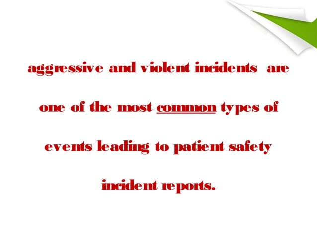 Verbal deescalation techniques in mental health settings | PPT | First Aid | Injuries