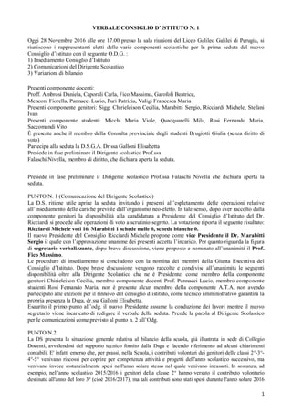 Verbale n. 1 cd i del 29-11-2016 | PDF