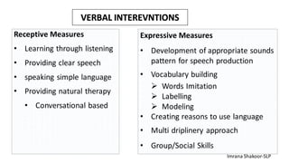 Verbal intervention for non verbal kids | PPT