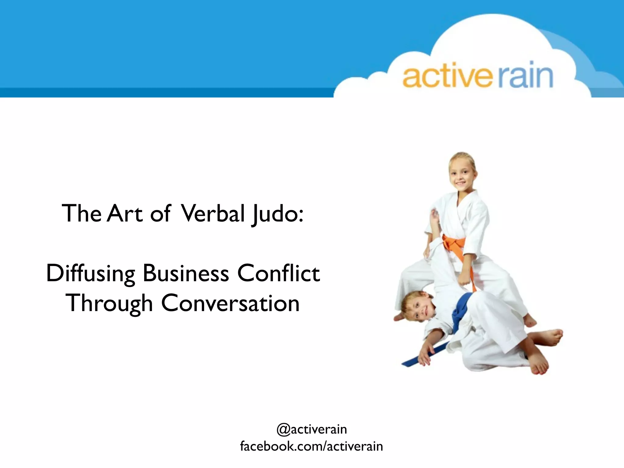 Verbal Judo: The Art of Using Words to Close More Deals | PDF