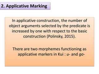 Verbal Morphology in Kui | PPTX