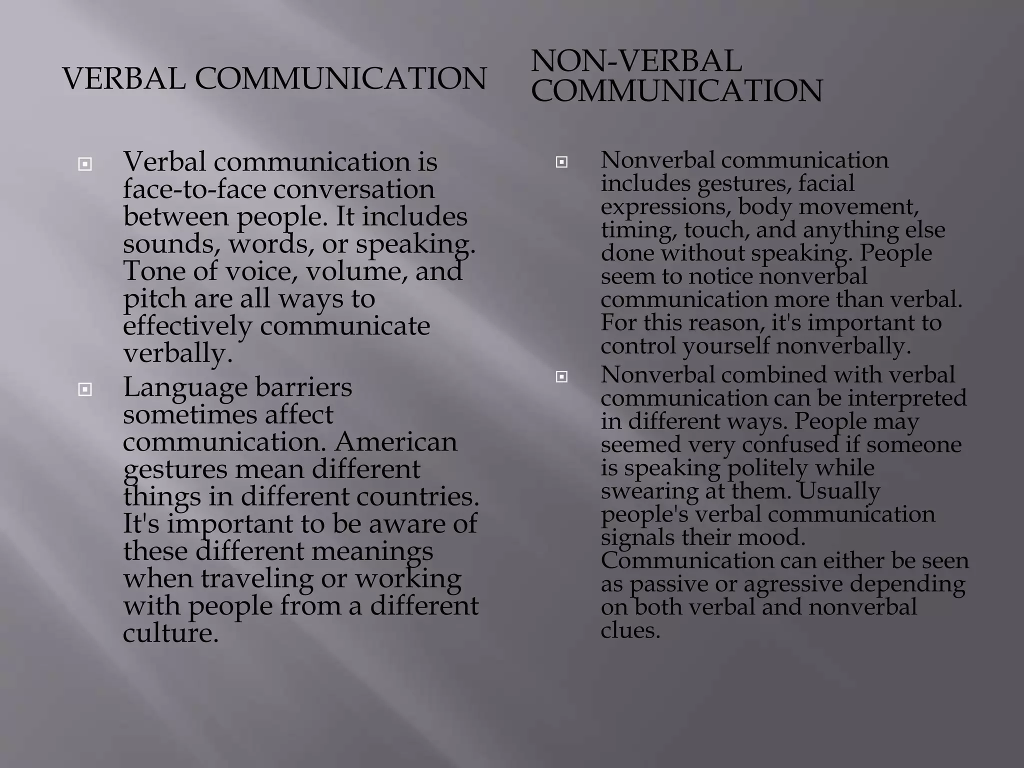 Verbal & non verbal communications | PPTX