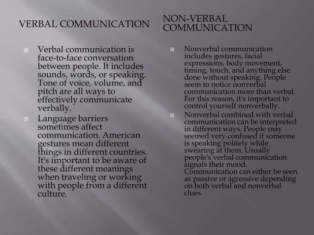 Verbal & non verbal communications | PPTX