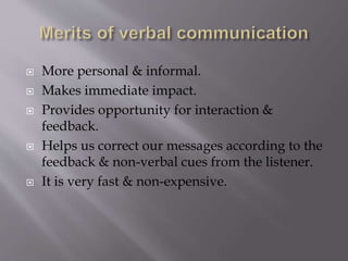 Verbal & non verbal communications | PPT