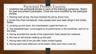 Verbal Phrases participial, gerund and infinitive.pptx