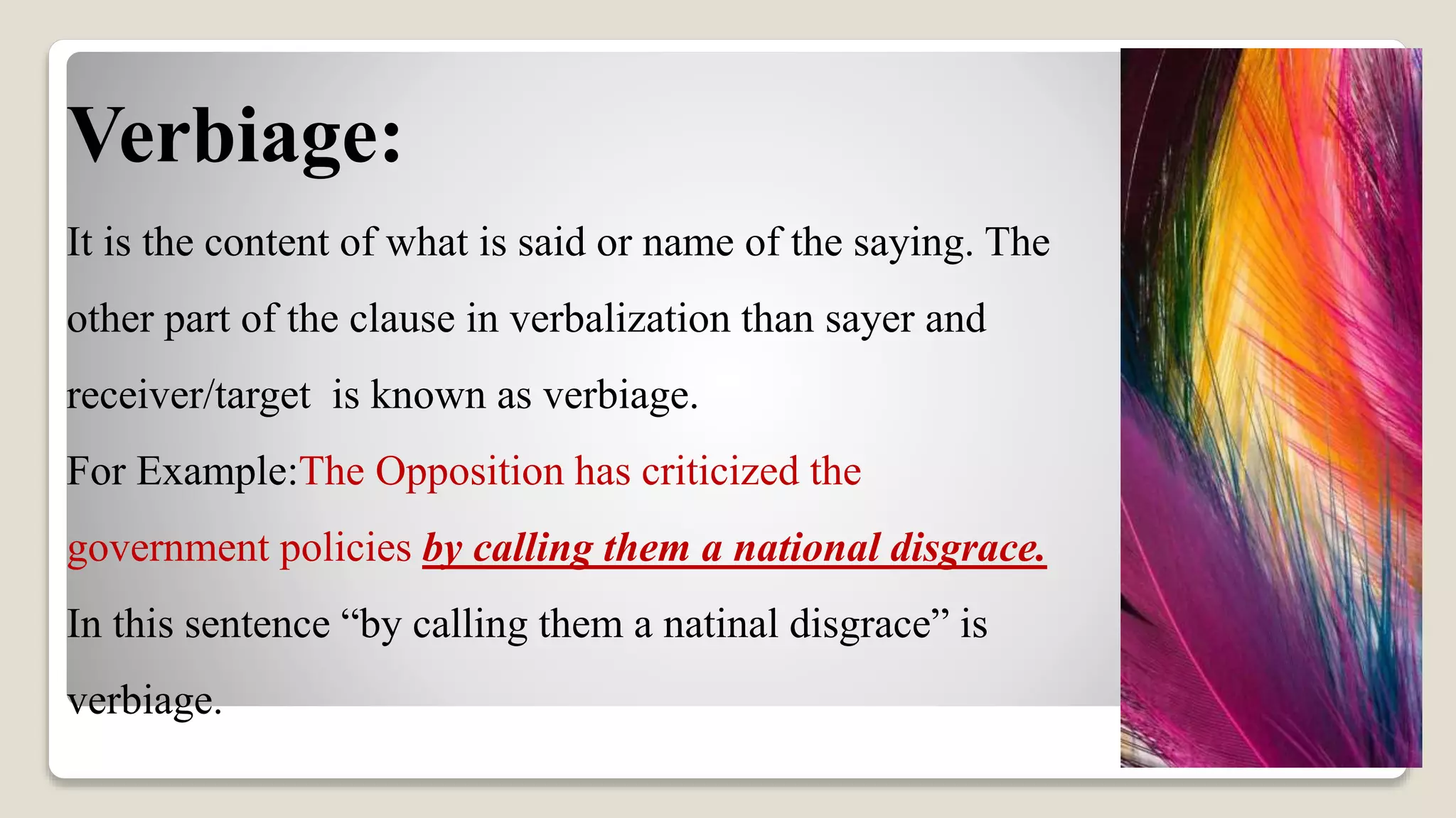 Verbal process | PPTX | Law