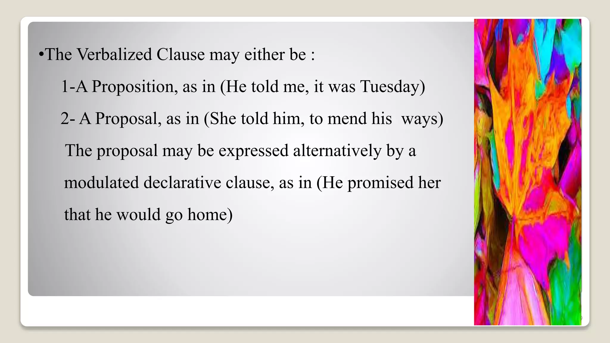 Verbal process | PPTX | Law